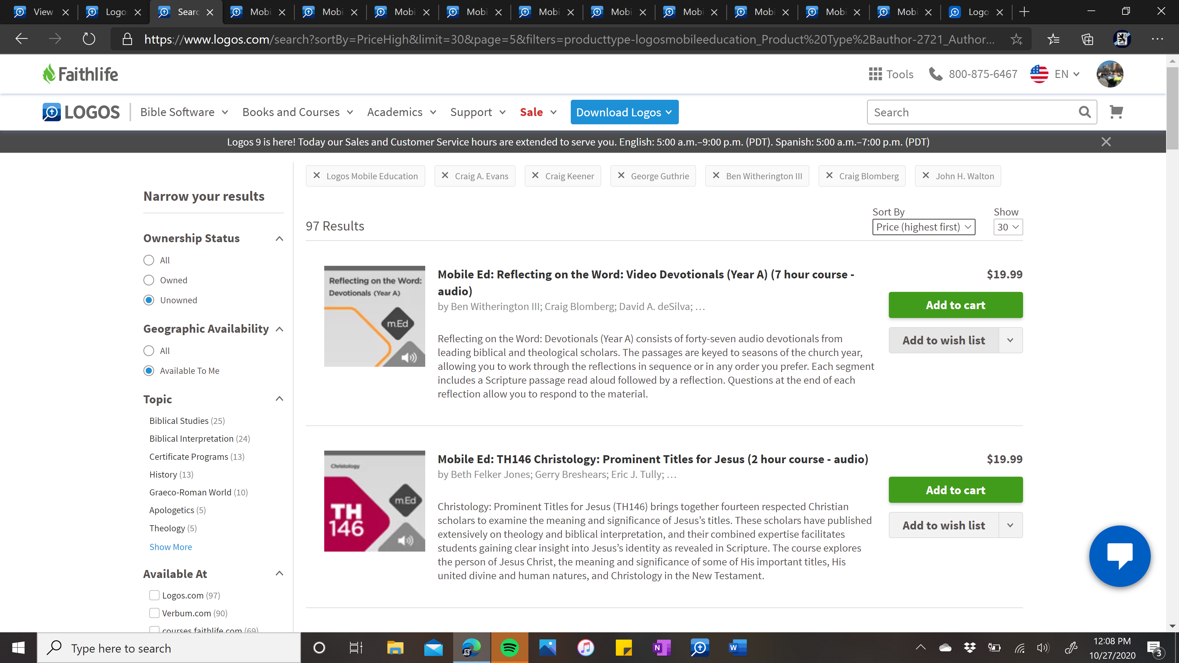 sorting error by price - Logos Community