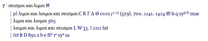 Hilfe für den kritischen Apparat von NA28 - Logos Community