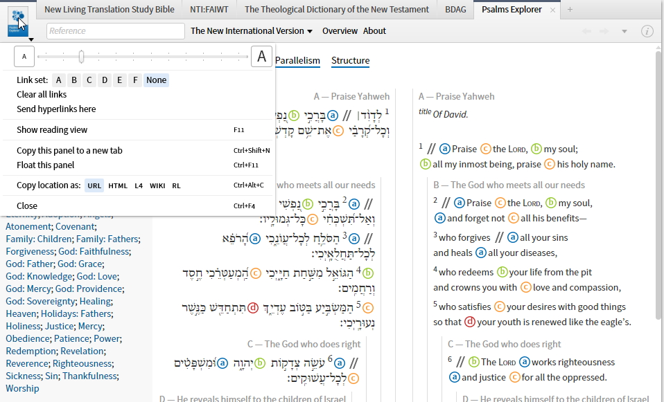 How to Print Psalm 19 in the Psalm Explorer View - Logos and Verbum ...