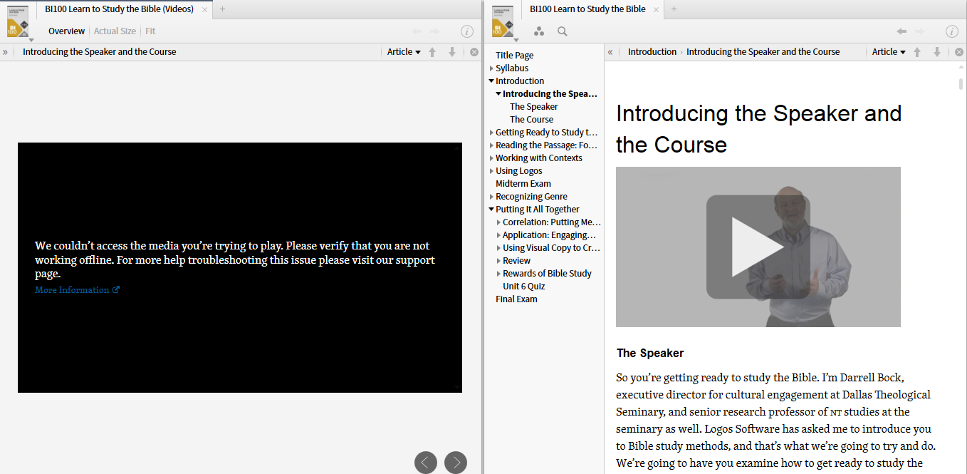 [resolved]Videos not playing — Logos Community