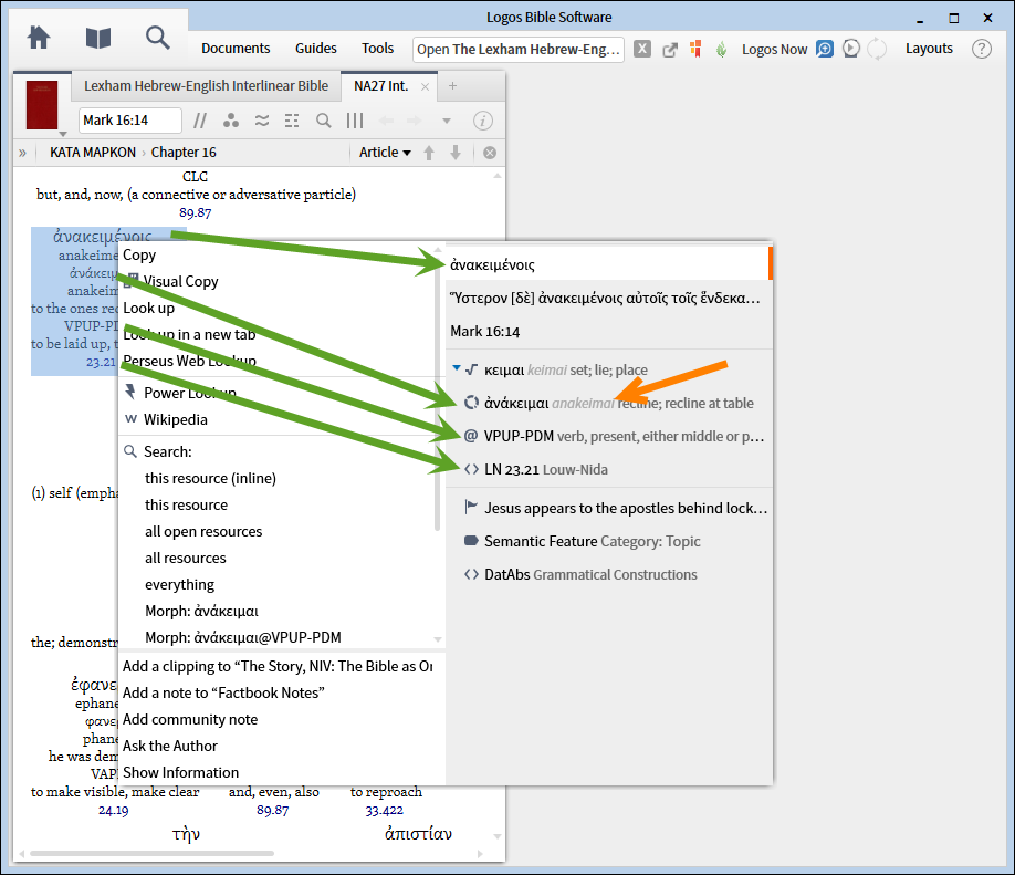 TIP of the day: Using a interlinear to understand Logos functioning ...