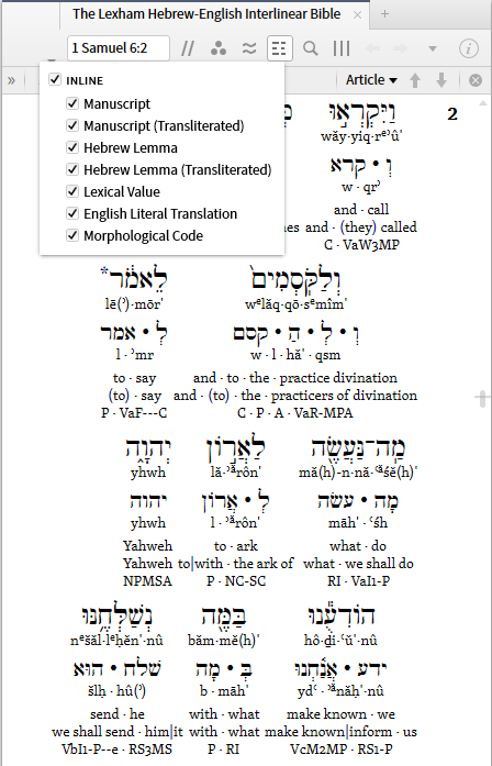 TIP of the day: Using a interlinear to understand Logos functioning ...