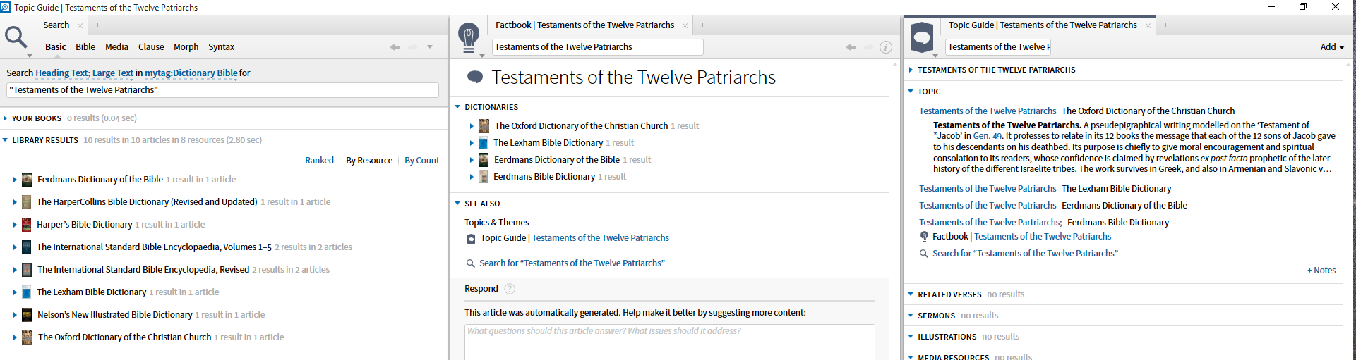 Dictionary Tagging in Factbook — Logos Community