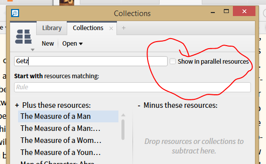 Show in parallel resources - Logos Community