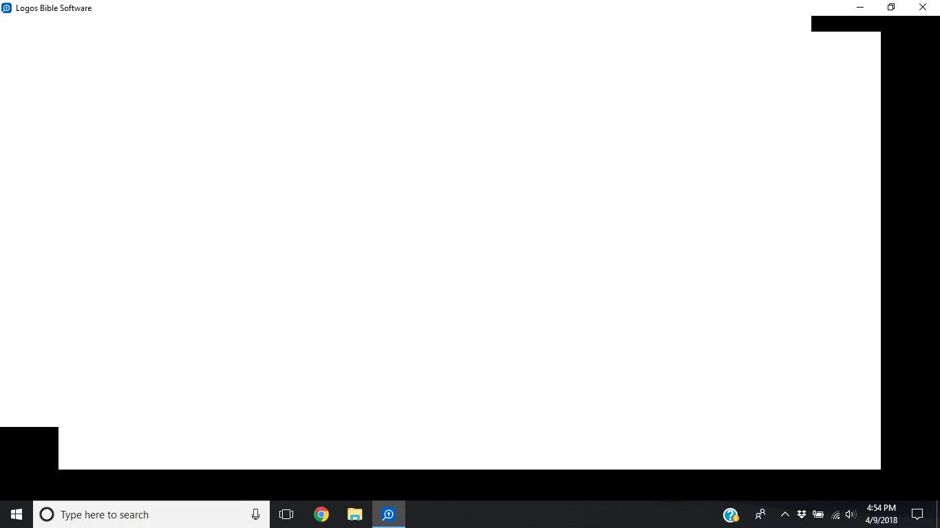 Blank screen upon Logos 7 startup - Logos Community
