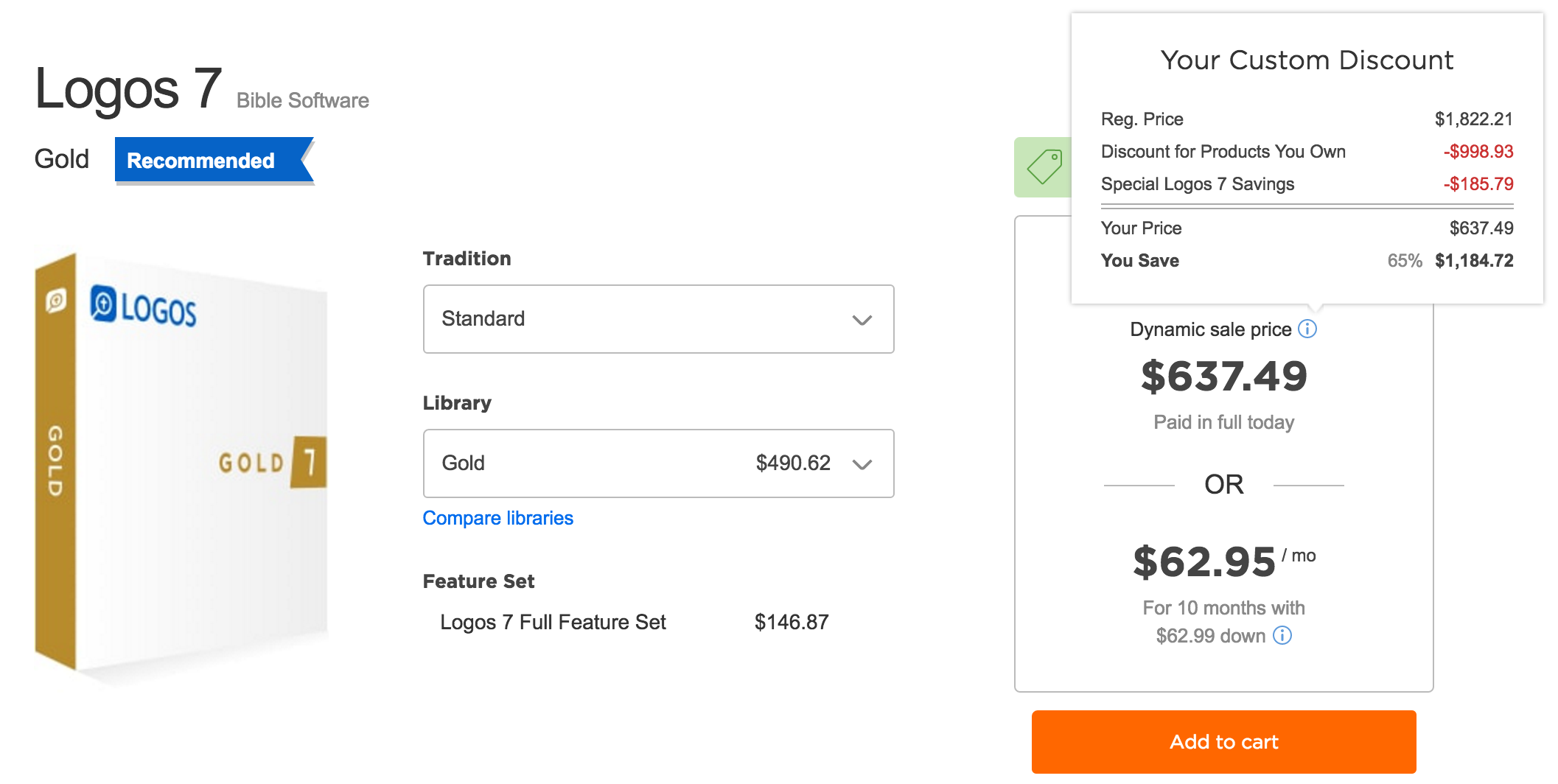 Logos 7 Price and Discount Calculator - Logos Community
