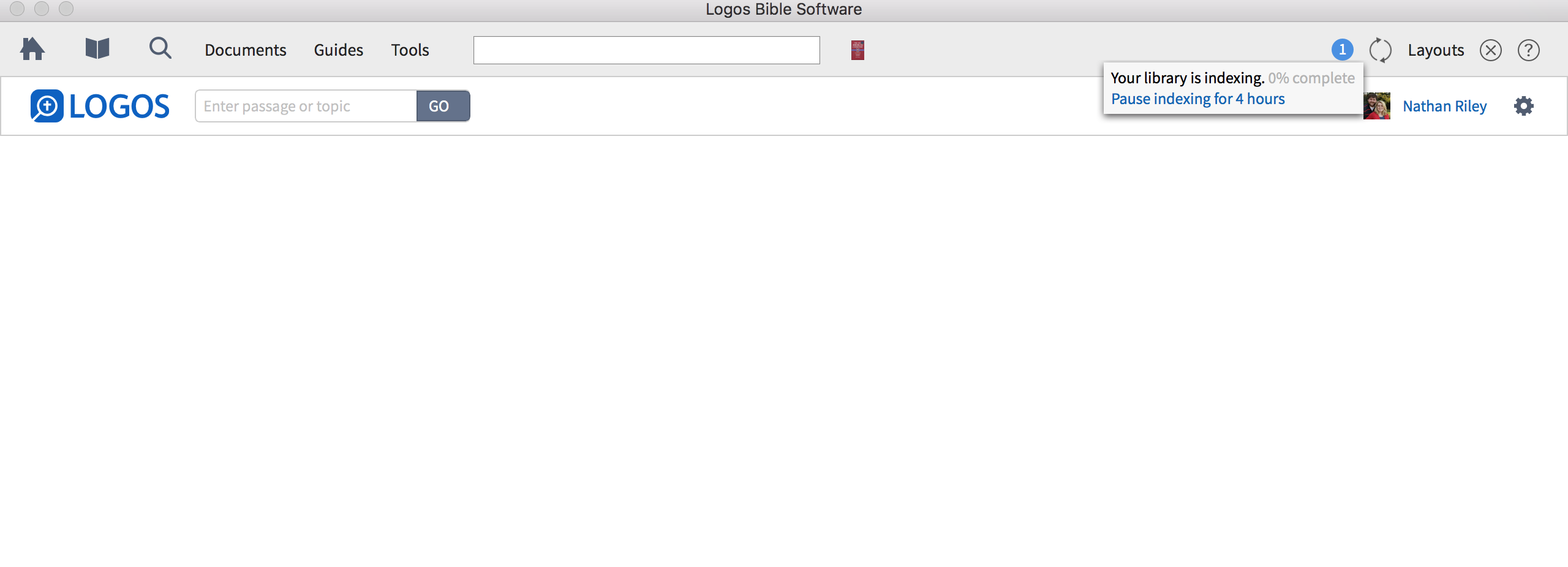 Logos 7: Indexing stuck — Logos Community