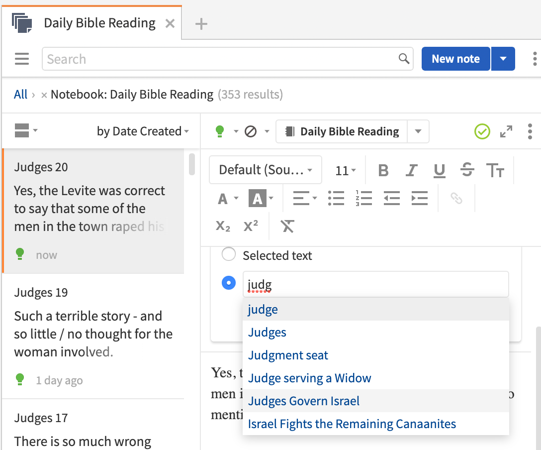 Unexpected options when trying to add an anchor to a note (Logos 8.15 ...