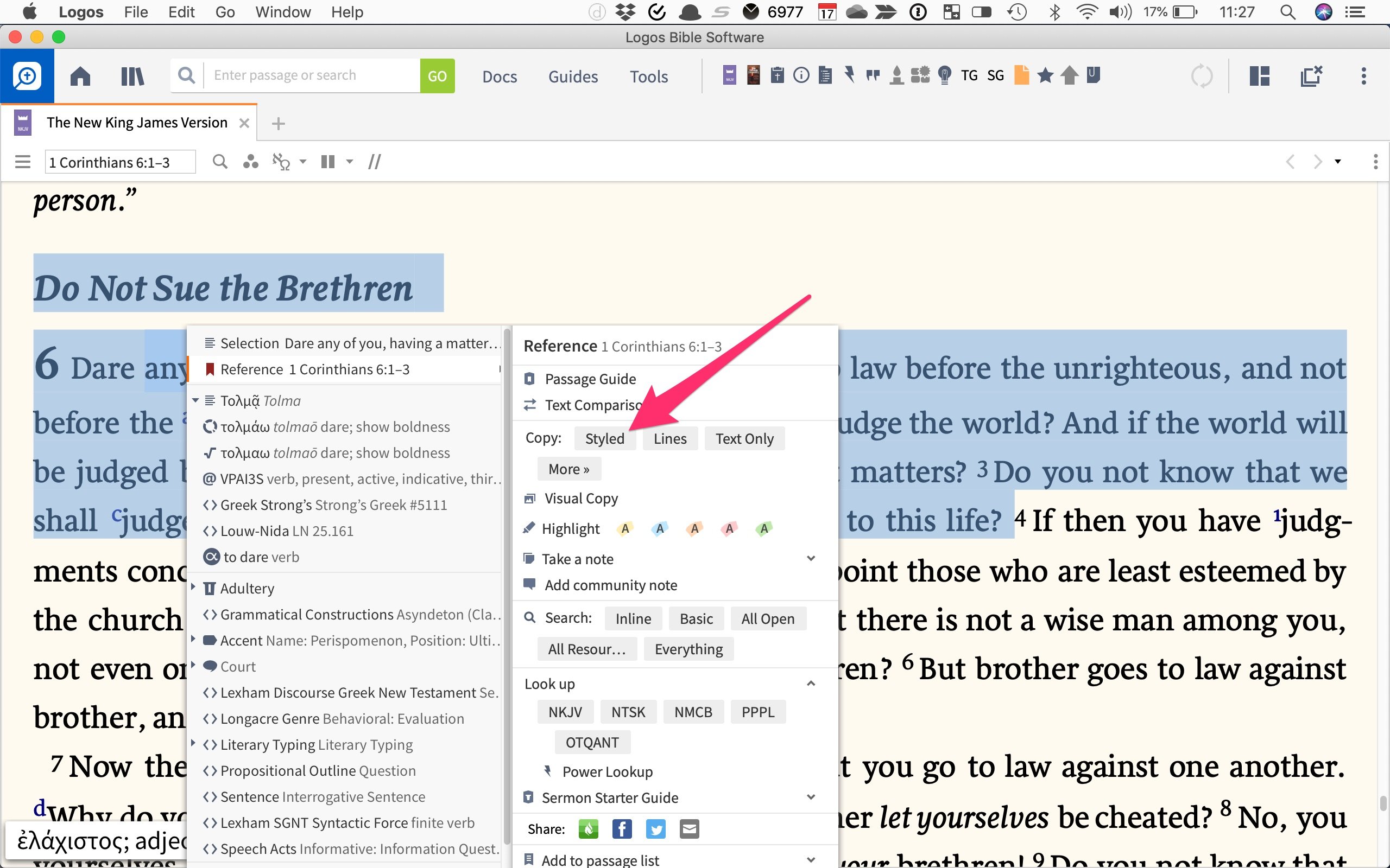 Shortcut Key to Copy Bible Verse(s) to Clipboard in Citation Style ...