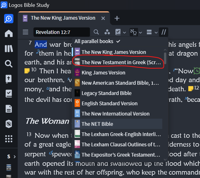 Bug: Parallel books ignores bibles in other languages - Logos Community