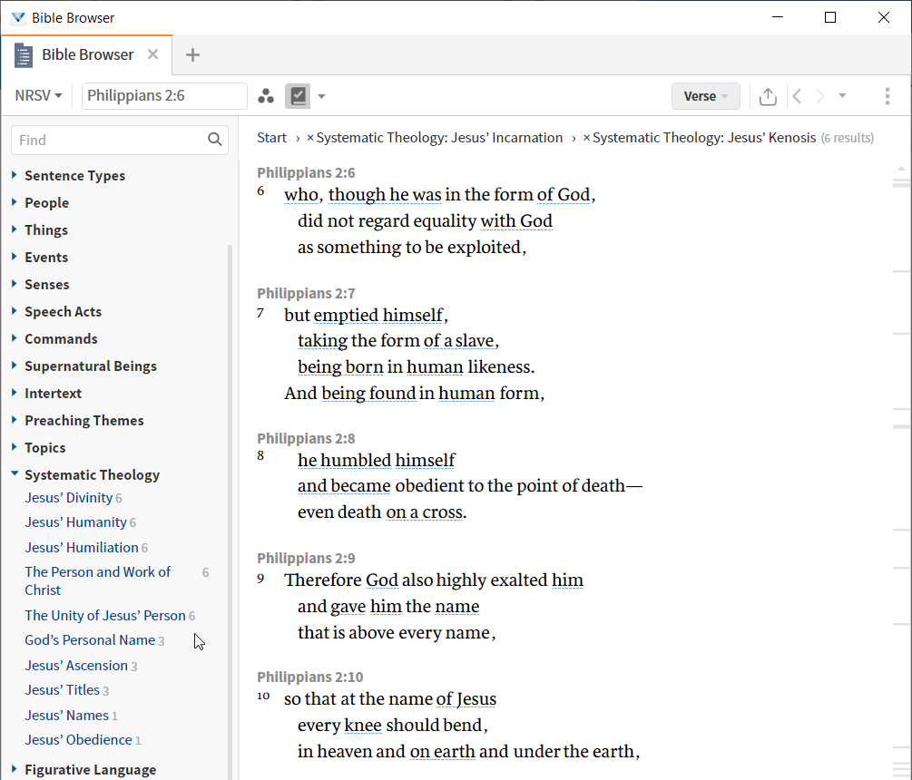 Verbum Tip 4ak: Bible Browser: Classification part 2 -- Systematic ...