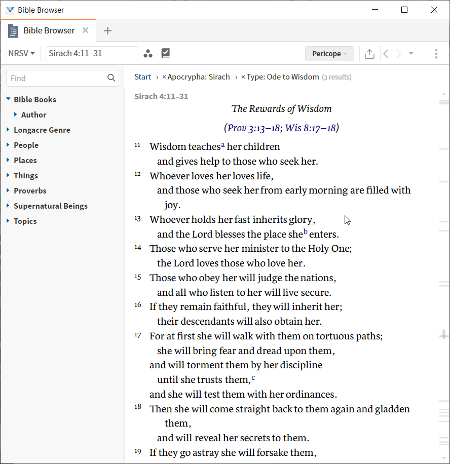 Verbum Tip 4ae: Bible Browser: Proverbs - Logos Community