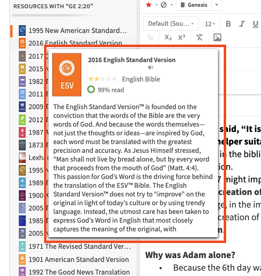Why show the Resource pop-up? - Logos Community