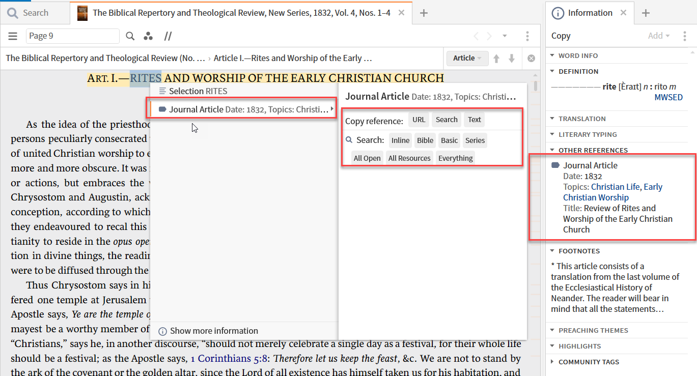 Verbum Tip 4bn: Label: Journal Article - Logos Community