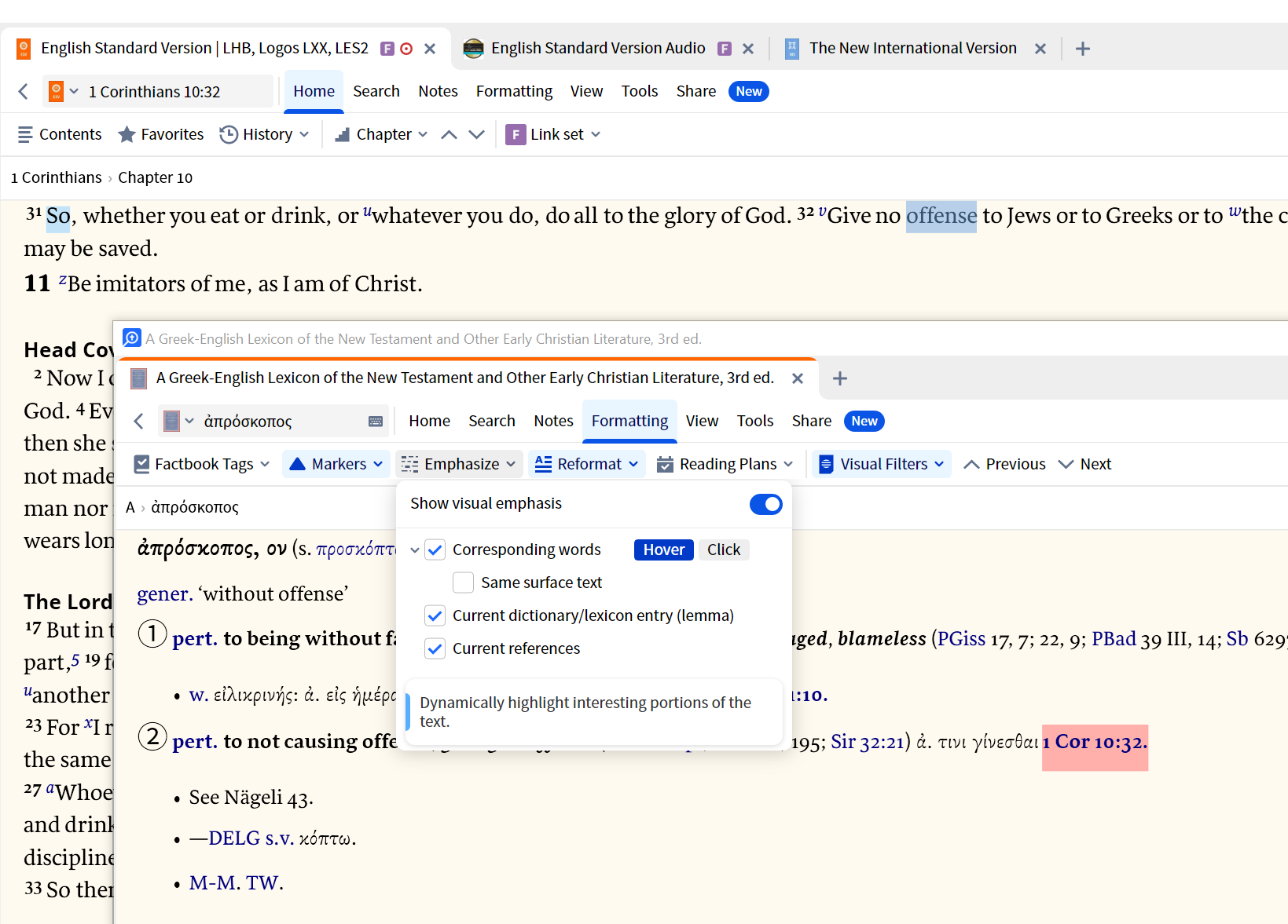 Tagging Omission in BDAG? - Logos Community