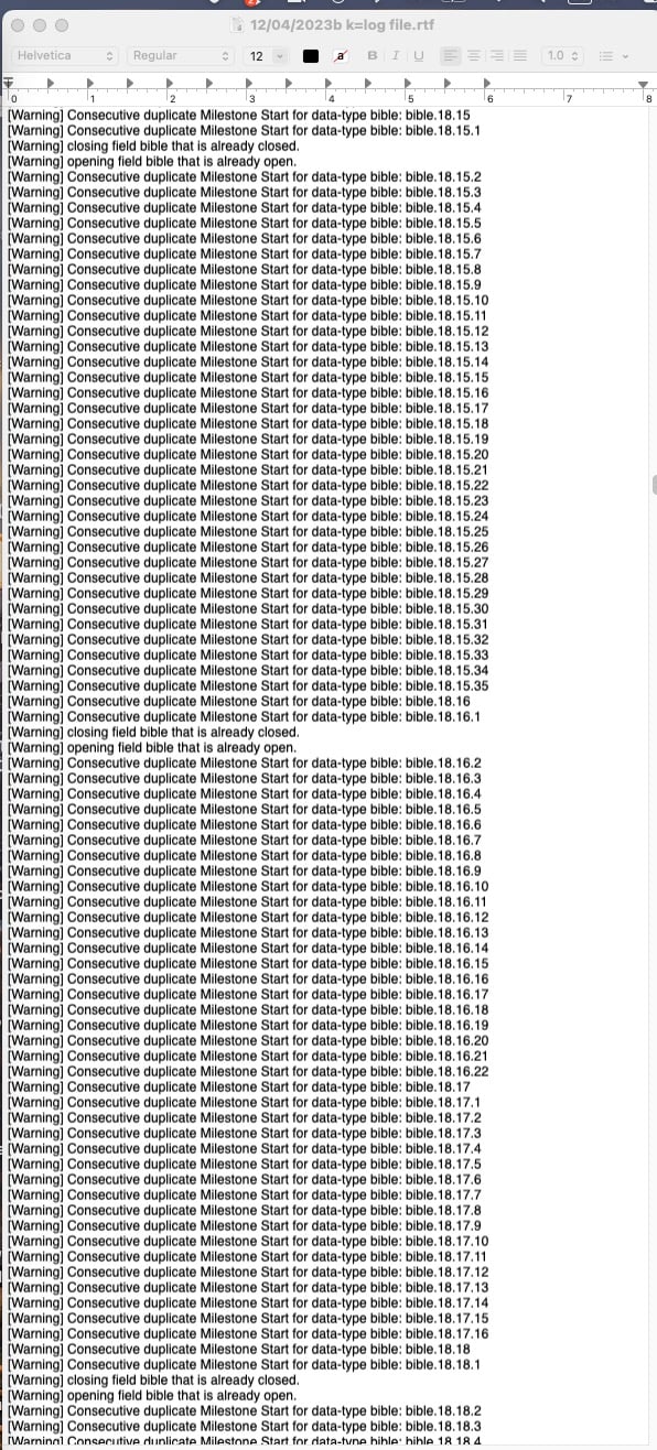 Compiling error: "closing field bible that is already closed" - Logos ...