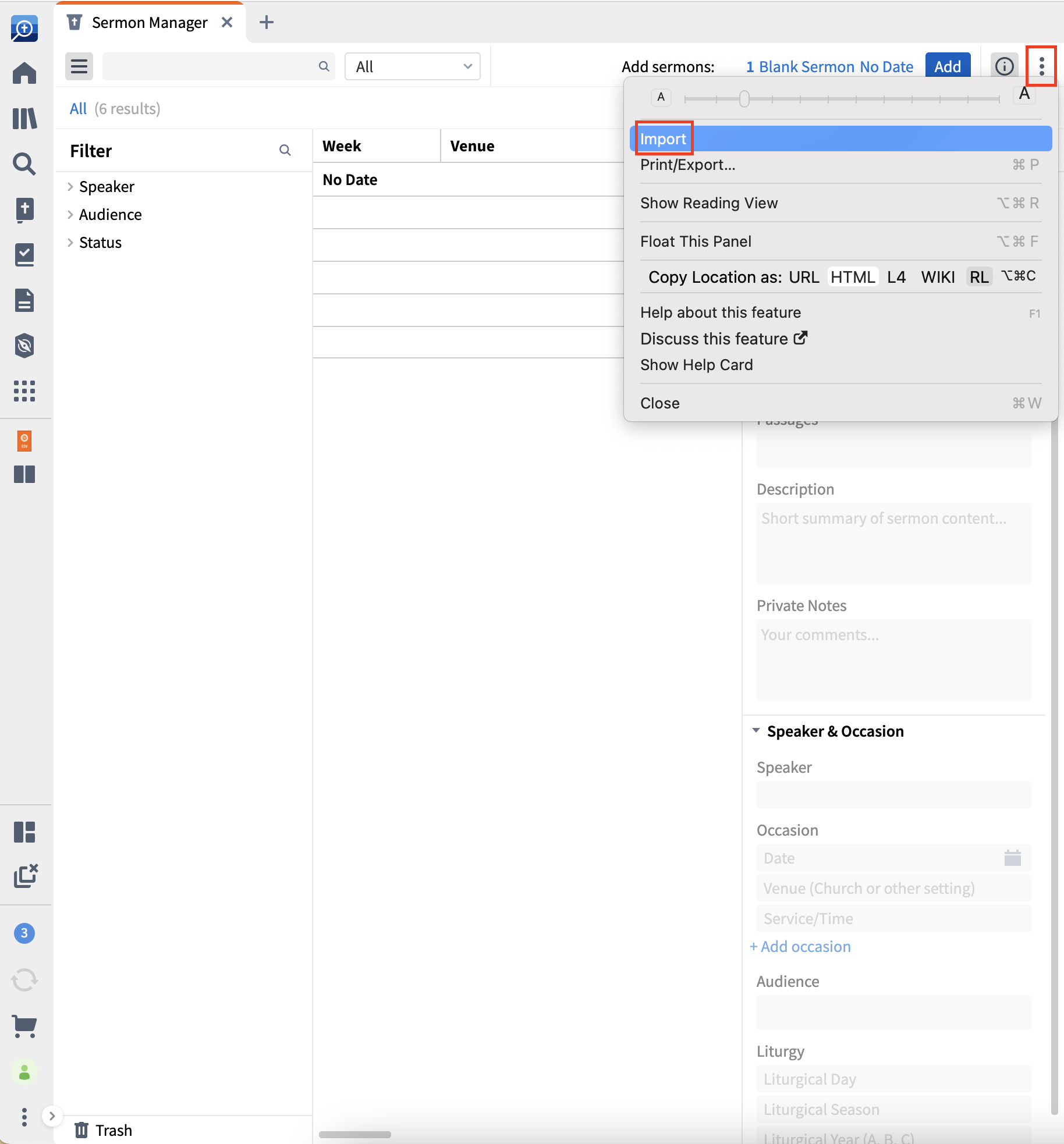 Feature: Sermon Import - Logos Community