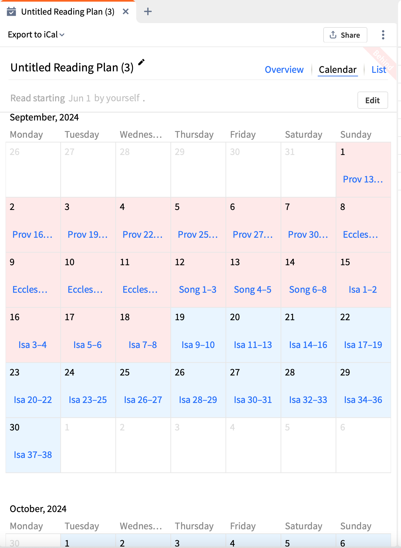 Fix reading plan calendar PLEASE HELP - Logos Community