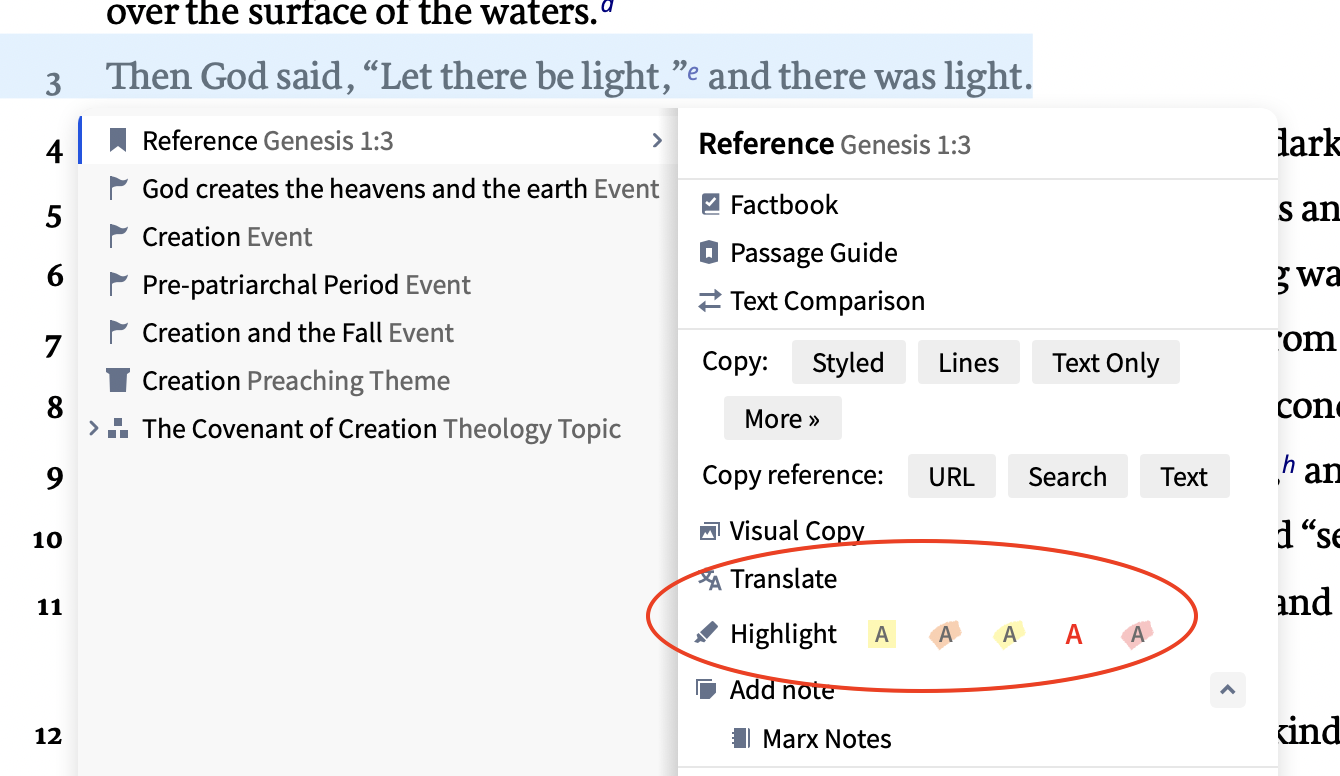 Question about highlighting — Logos Community