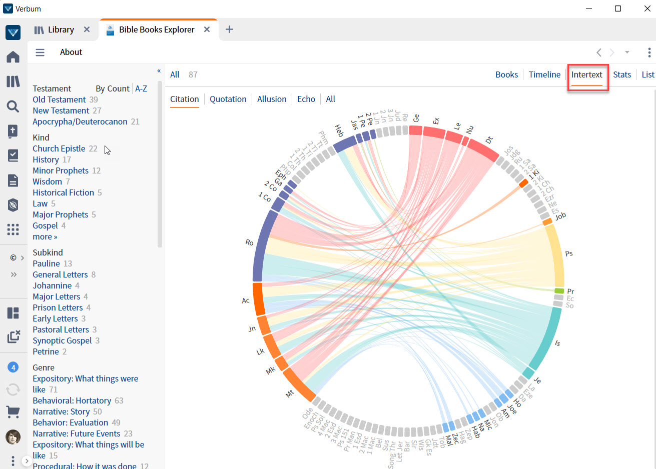 L/V 10 Tip of the Day #83 Intertext chord chart in Bible Books Explorer ...