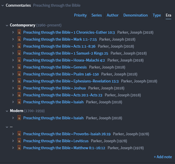 METADATA BUG: Preaching through the Bible Series — Logos Community