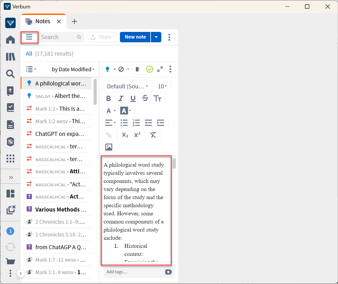 L/V 10+ Tip of the Day #125 Enlarge note input box - Logos Community