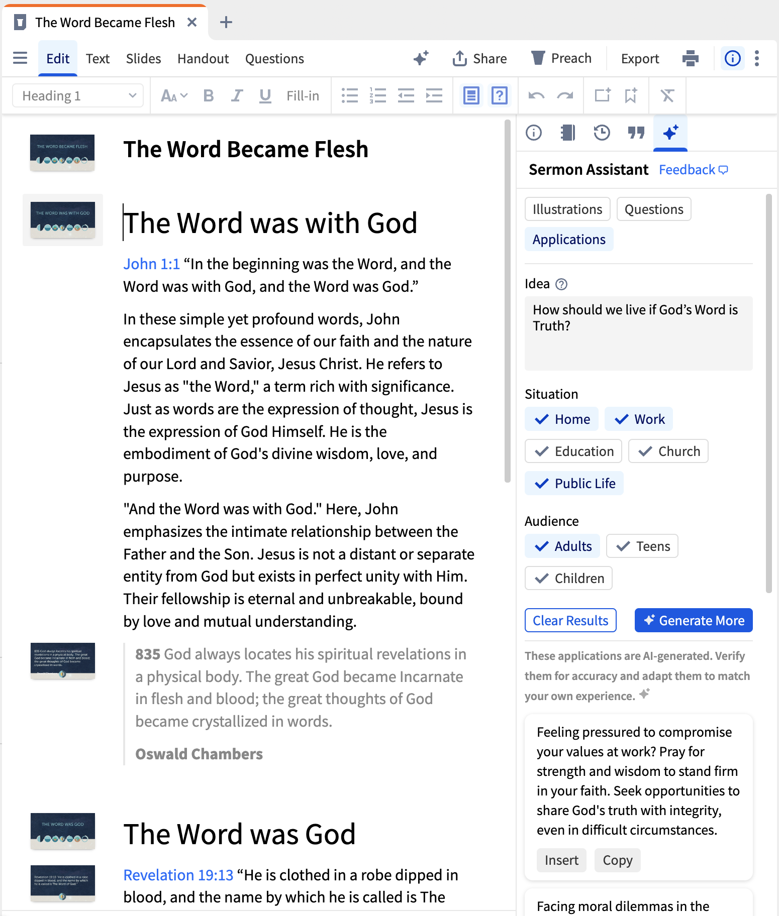 New Feature: Sermon Assistant Applications on iPad - Logos Community