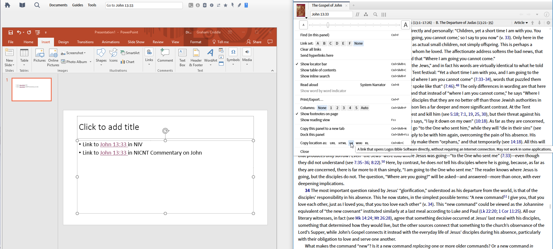 PowerPoint interface to Logos - Logos Community