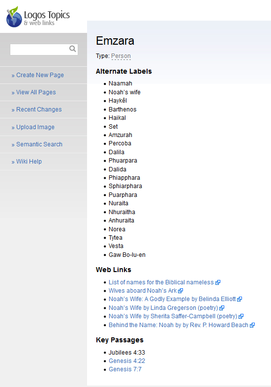SUGGESTION: Emzara, Logos Controlled Vocabulary and (possible) super ...