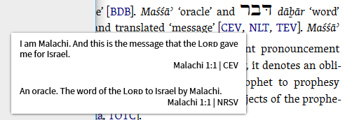SUGGESTION: Logos 7 Verses cited in specific translations ... doable ...
