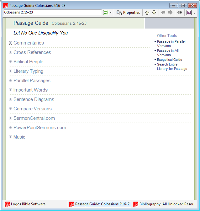 Missing Topics section on passage guide? - Logos Community