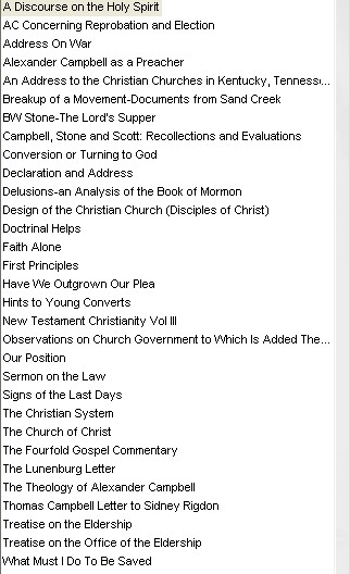 Another Batch of Stone-Campbell Resources - Logos and Verbum Forum ...