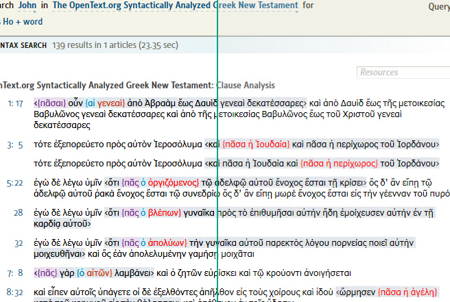Request: color coding of search results - Logos Community