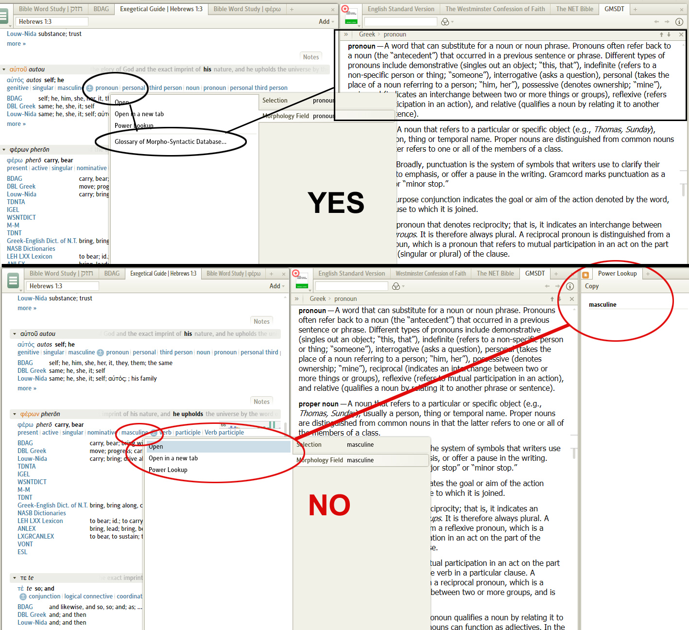 BUG: Some morph right clicks work and some don't. — Logos Community