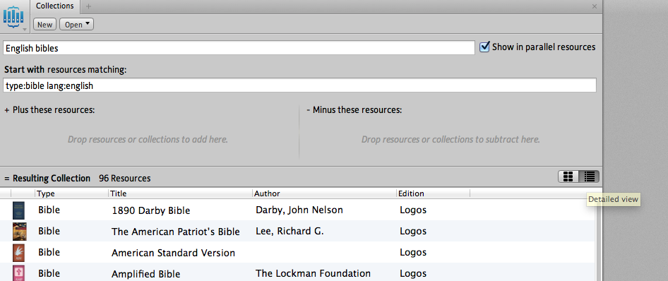 Opening a book from within a collection list - Logos and Verbum Forum ...