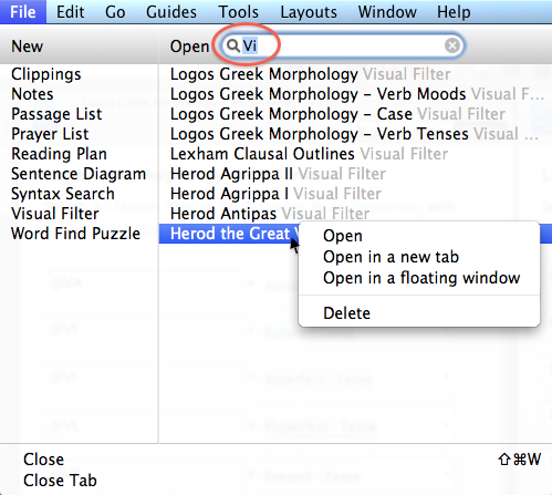 Edit and disable Visual Filters - Logos Community