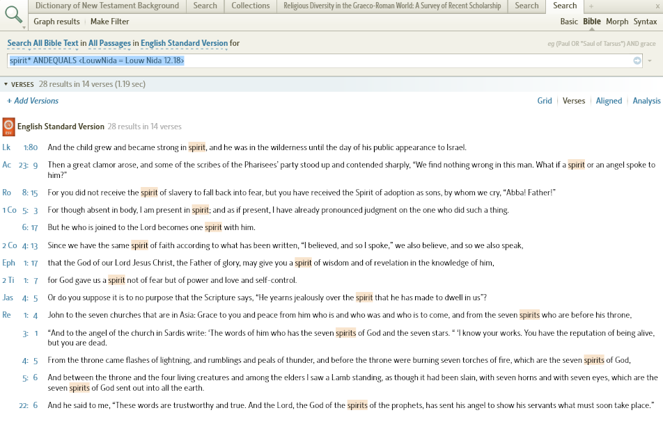 How to find every Ref to Holy Spirit - Logos and Verbum Forum - Logos ...
