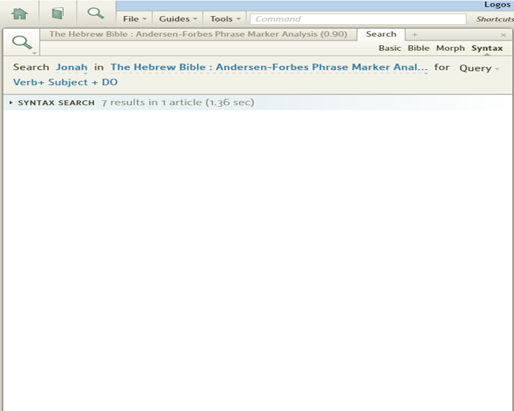 No text in window - Logos Community