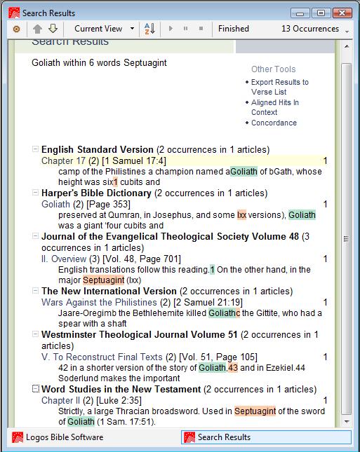 Proximity searching in Logos 4 — Logos Community
