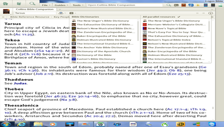 Collins Bible Companion not Showing in Parallel Resources - Logos Community