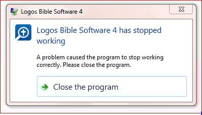 Logos 4.0a crashes 1 day after successful re-indexing - Logos Community
