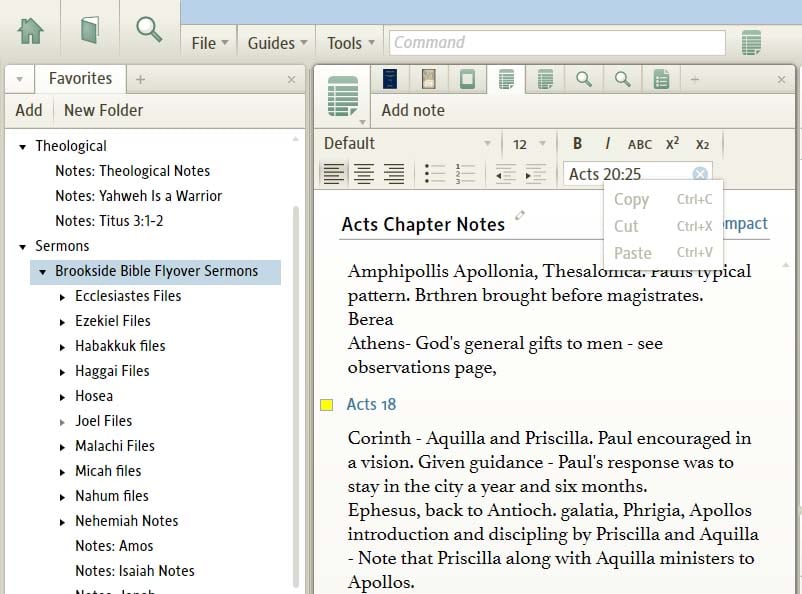 pasting bible references in Notes hyperlink box. - Logos and Verbum ...