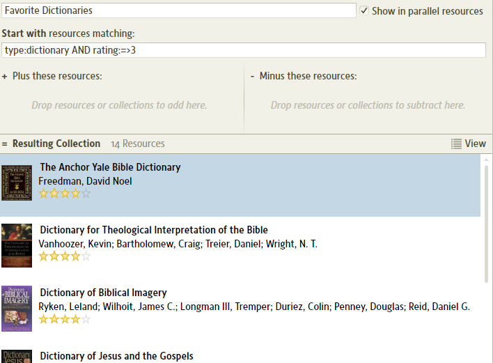 Problem with Collection and Parallel Resources - Logos Community