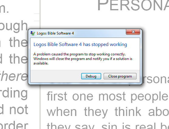 Crash on Startup - Logos Community