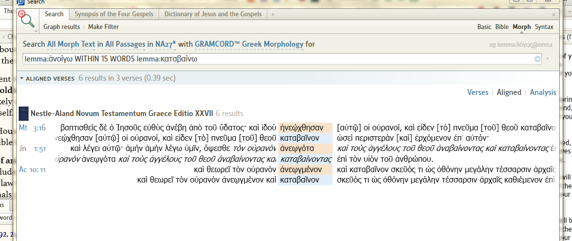 Problem re: proximity morph search — Logos Community
