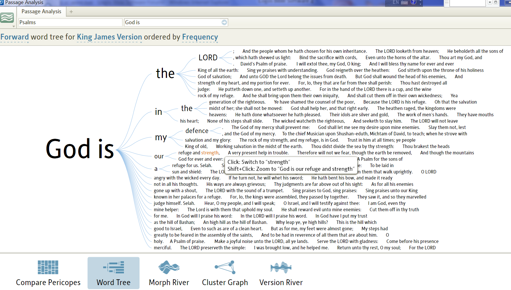Word tree help and "God is" word tree — Logos Community