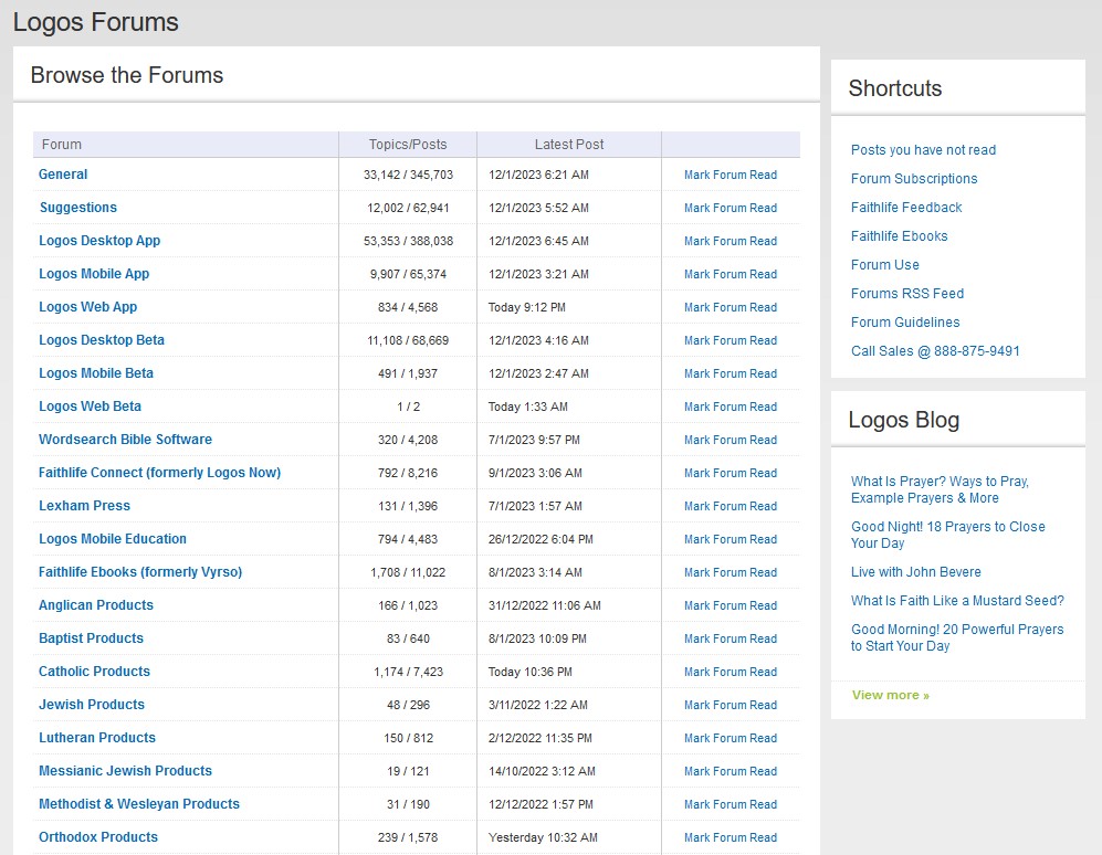 Forum changes and consolidation - Logos Community