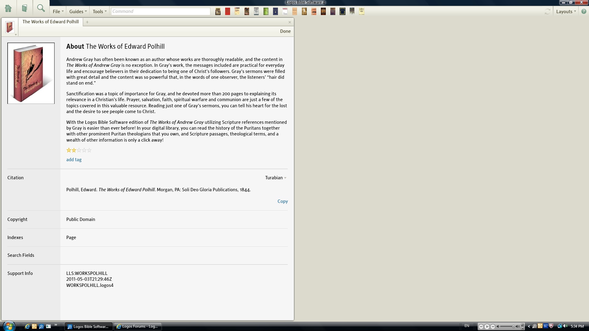 The Works of Polhill error — Logos Community