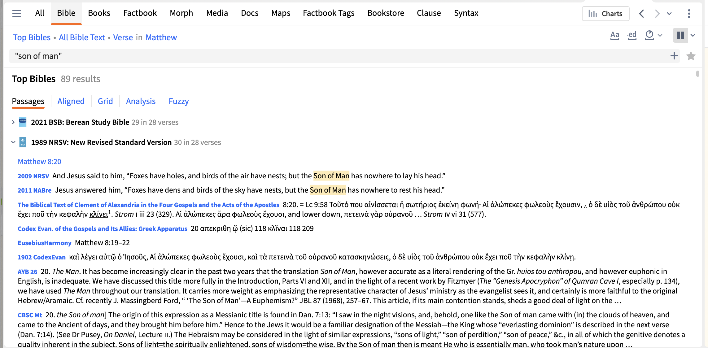 TIP-ish Using Multiple Book Displays in Searches - Logos Community