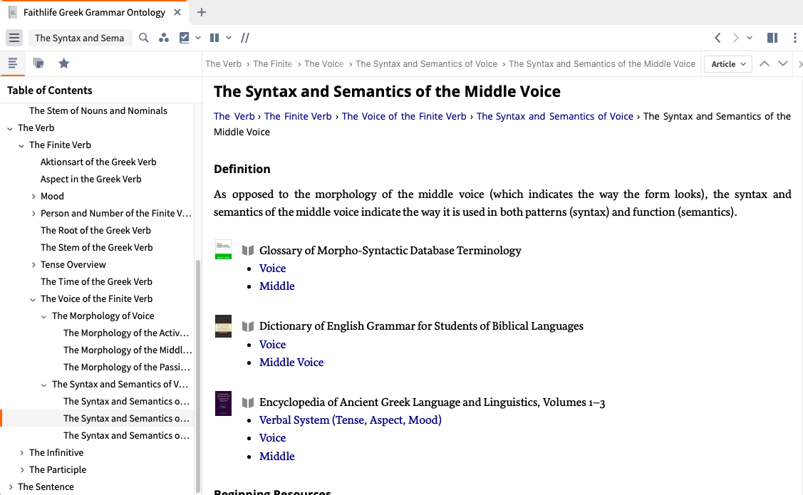 Middle Voice - Logos Community